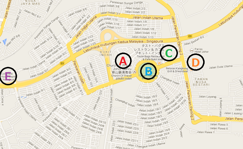 ロケーションガイド ブキットインダー地区 :: JC ASSET PARTNERS | ジョホールバル不動産 | 購入・投資、内装、賃貸、管理 ...